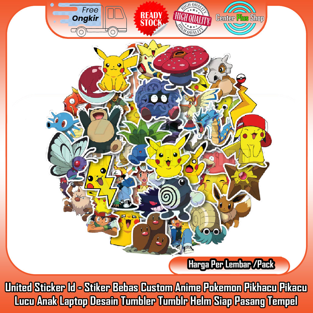 United Sticker Id - Stickers Custom Anime Pokemon Pikhacu Pikacu Cute ...