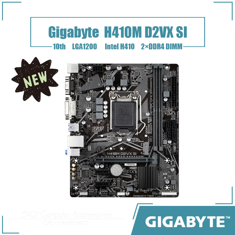 [NEW] Gigabyte H410M D2VX SI Motherboard Intel H410 2×DDR4 DIMM LGA1200 ...