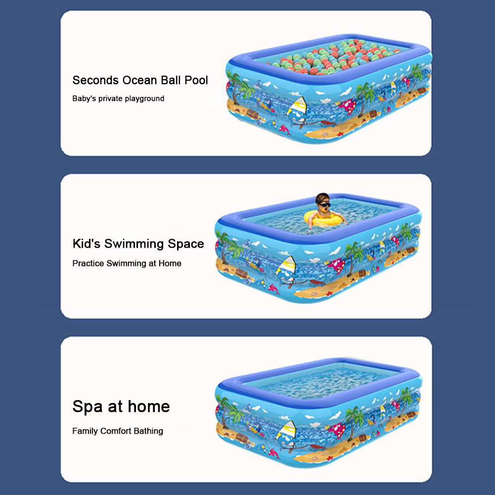 Rain Inflatable Swimming Pool PVC Framed Swimming Pool Cartoon Pattern ...