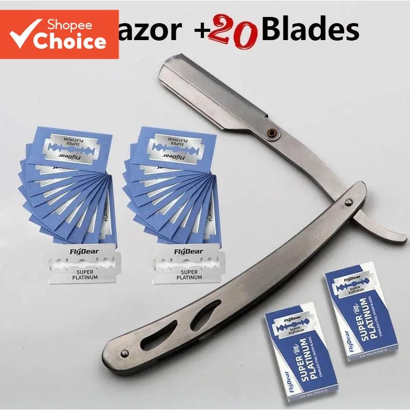 Silver Razor Old-fashioned Razor Manual Men Women Shaving Shaving Razor ...