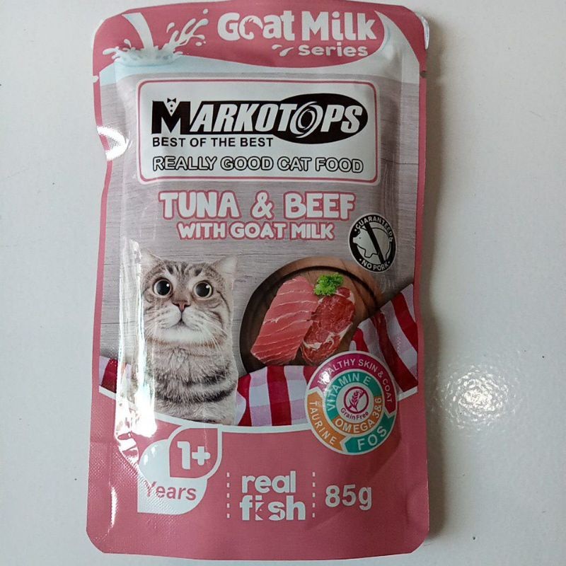 Markotop Tuna & Beef Pouch 80g x 24 pcs (1 dose) | Shopee Philippines