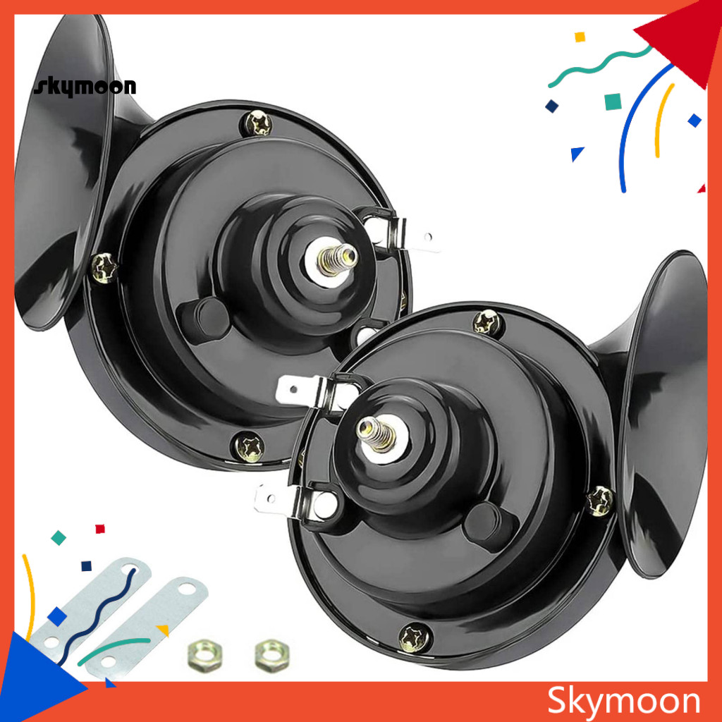 Skym* Car Horn 12v Snail Horn for Cars 2pcs 12v Car Air Electric Snail ...