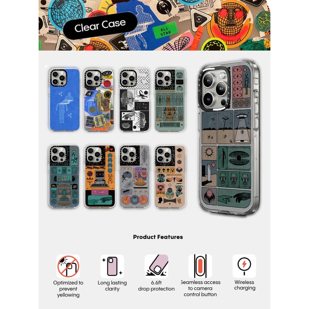 CASECASE X Other Minerals Impact Clear Magnetic suction Case for iPhone ...