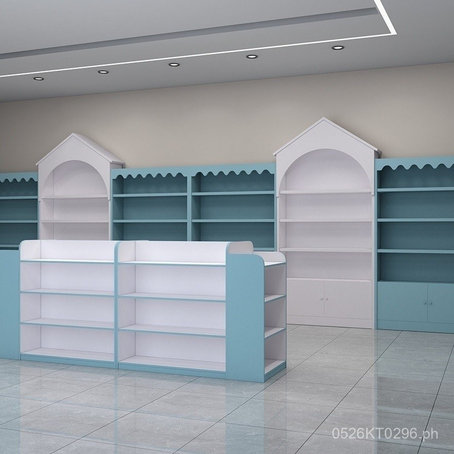 Mother and Baby Store Shelf Milk Powder Display Cabinet Wooden Diaper ...