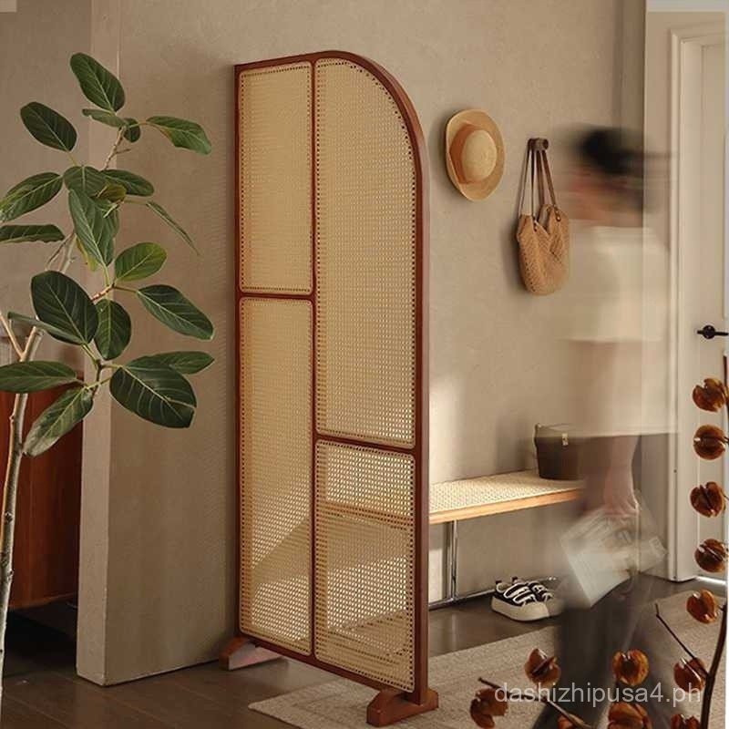 Vintage Style Solid Wood Entrance Living Room Bathroom Screen Movable ...