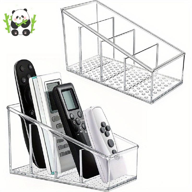 Clear Plastic Remote Control Holder & Desktop Storage Box – 4 ...