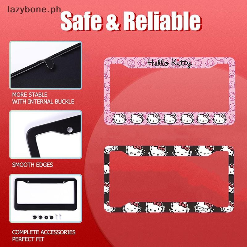 # lazybone # Hello Kitty Car License Plate Frame Anime Sanrio KT ...