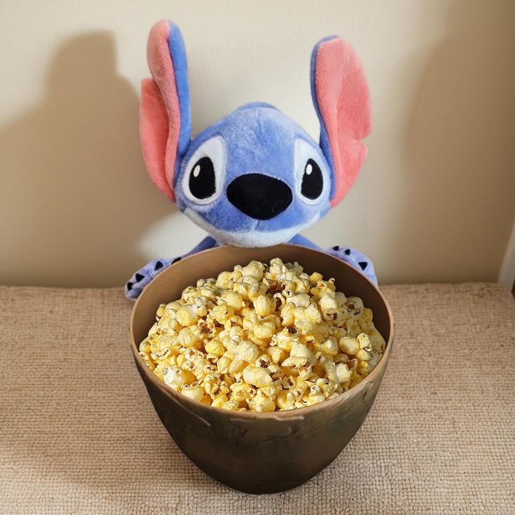 Lilo & Stitch Popcorn Bucket Stuffed Dolls Snack Bucket Multifunctional ...