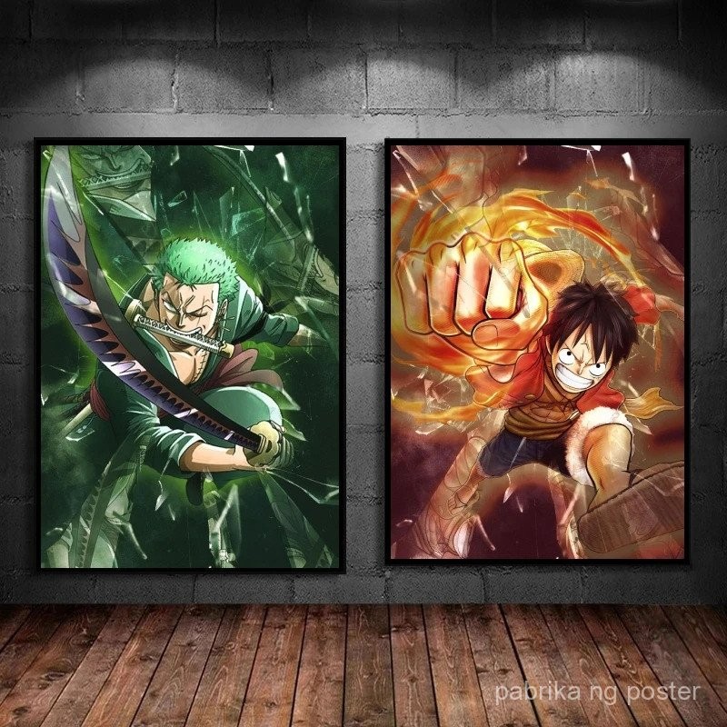Classic Anime Poster Prints One Piece Luffy Zoro Anime Room Decoration ...