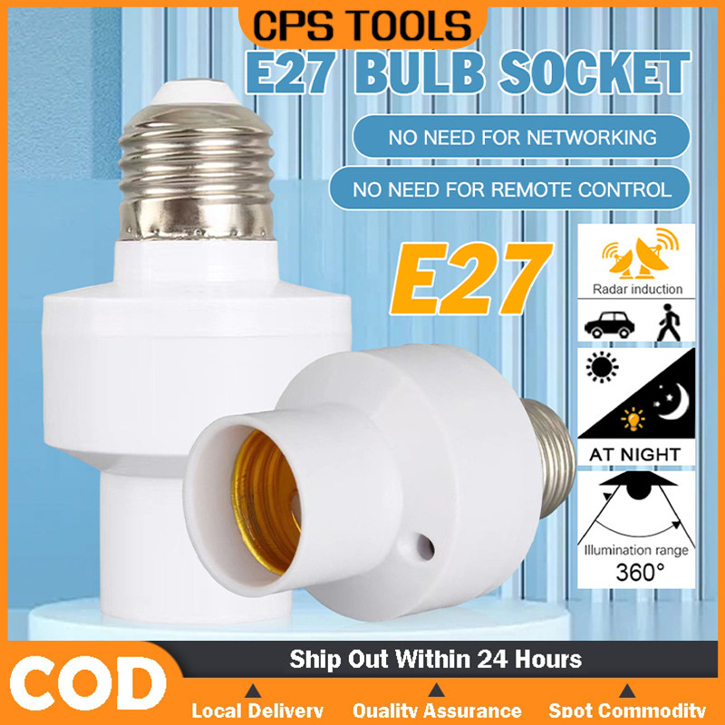 E27 Human Sensing Lamp Holder Automatic Switch Lamp Holder With Radar ...