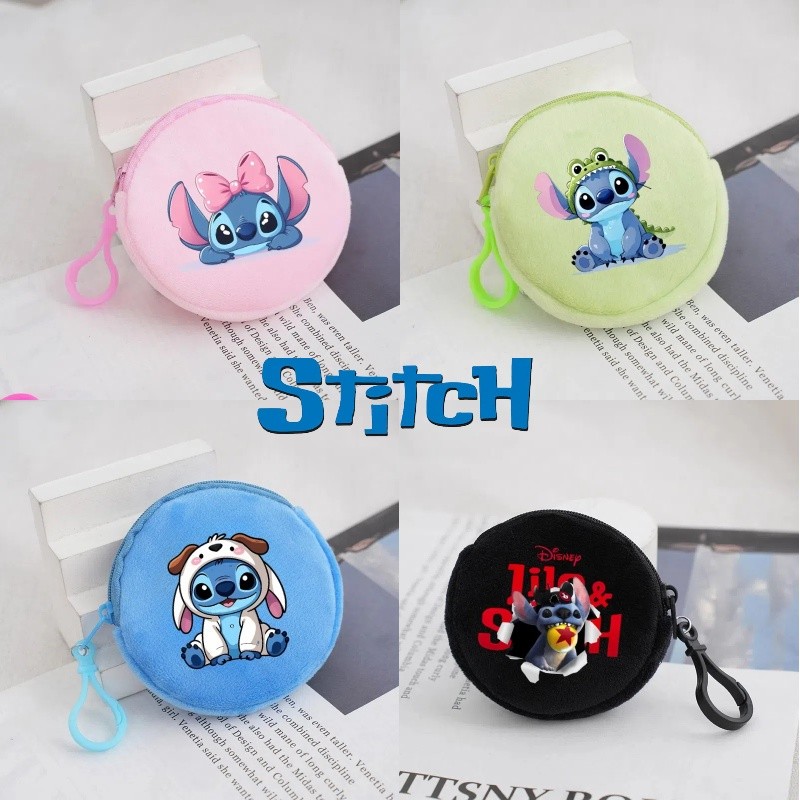 Stitch mini plush coin purse keychain pendant can be used as a backpack ...