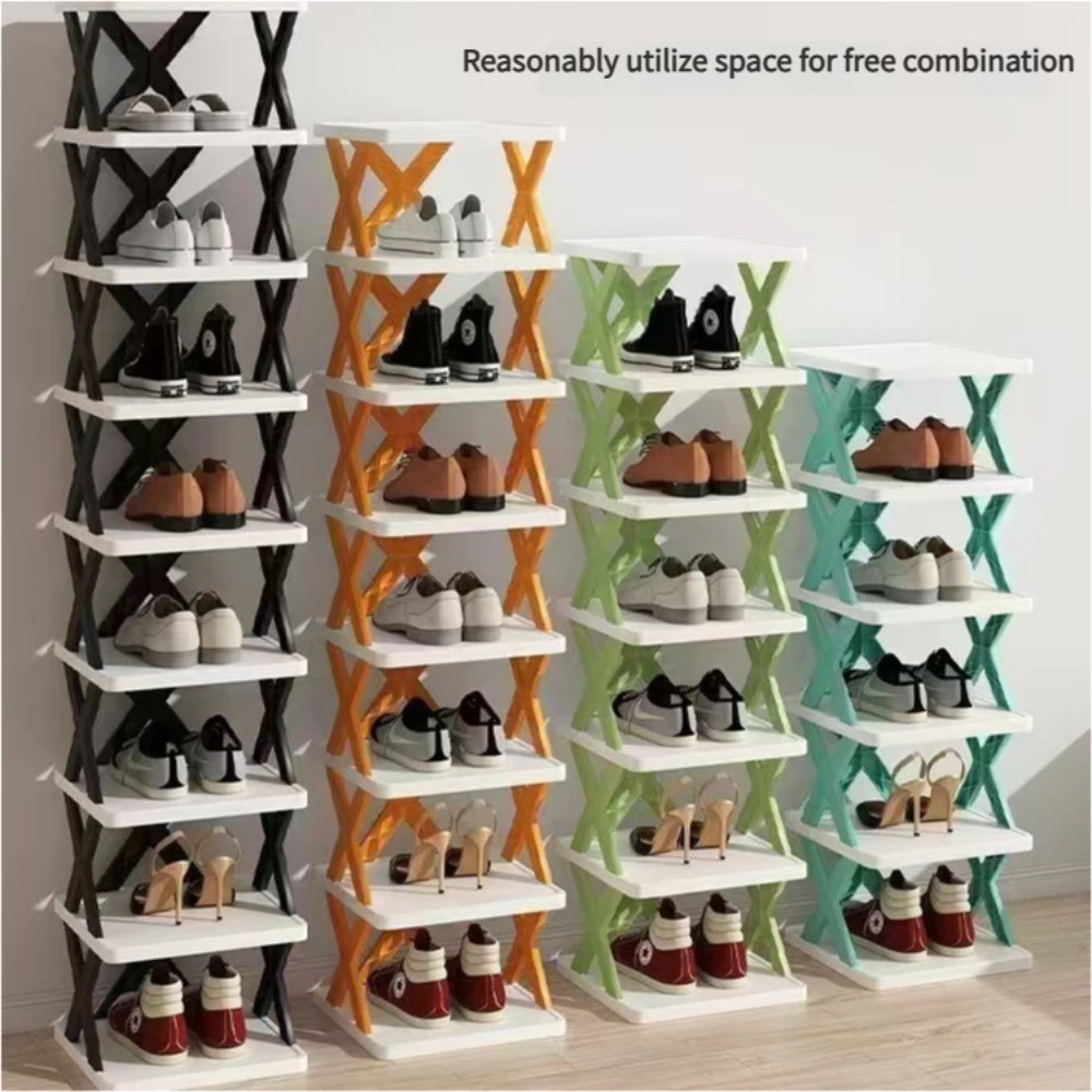 2-9 Layer Simple Folding Multi-tier Shoe Rack Folding Organizer Space ...