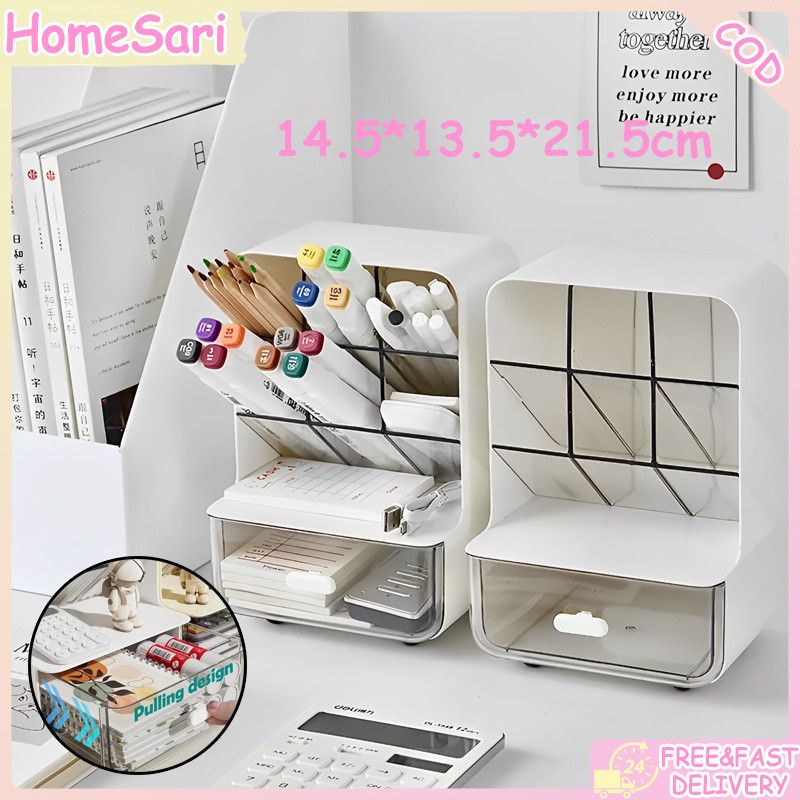 HomeSari Storage Box Slanted Drawer Desk Display Storage Organizer Pen ...