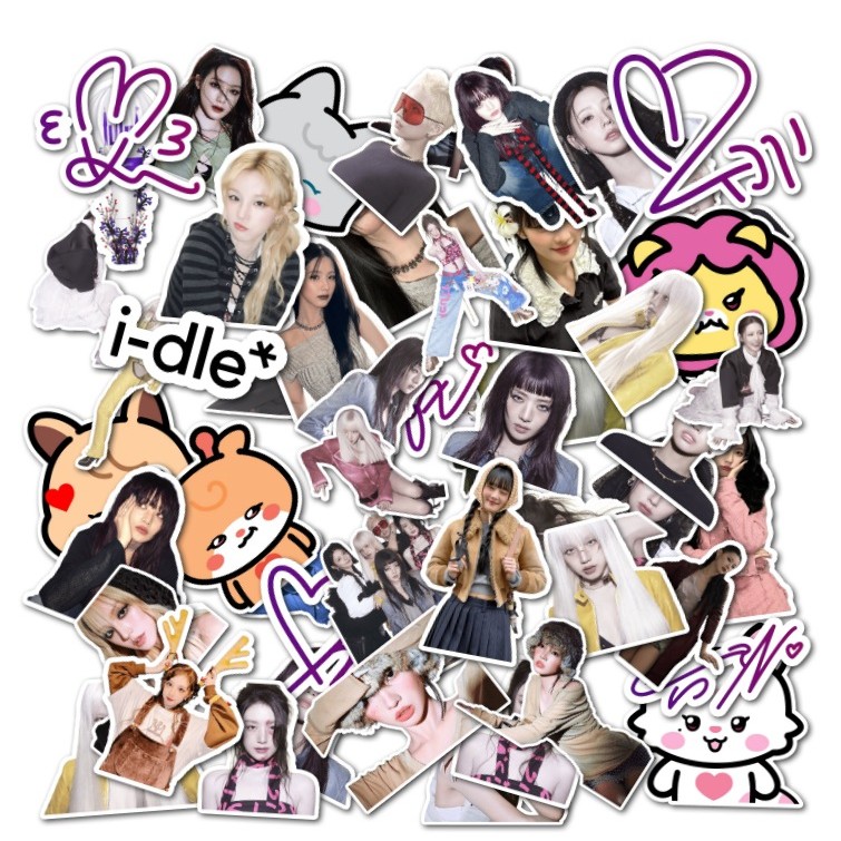 SQ3 53PCS/Set I-DLE Stickers GI-DLE 8th Mini Album We are Graffiti ...