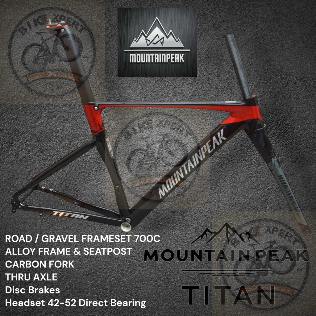 BIKEXPERT X MOUNTAINPEAK TITAN MTP FRAMESET ROAD CARBON FORK, ALLOY ...