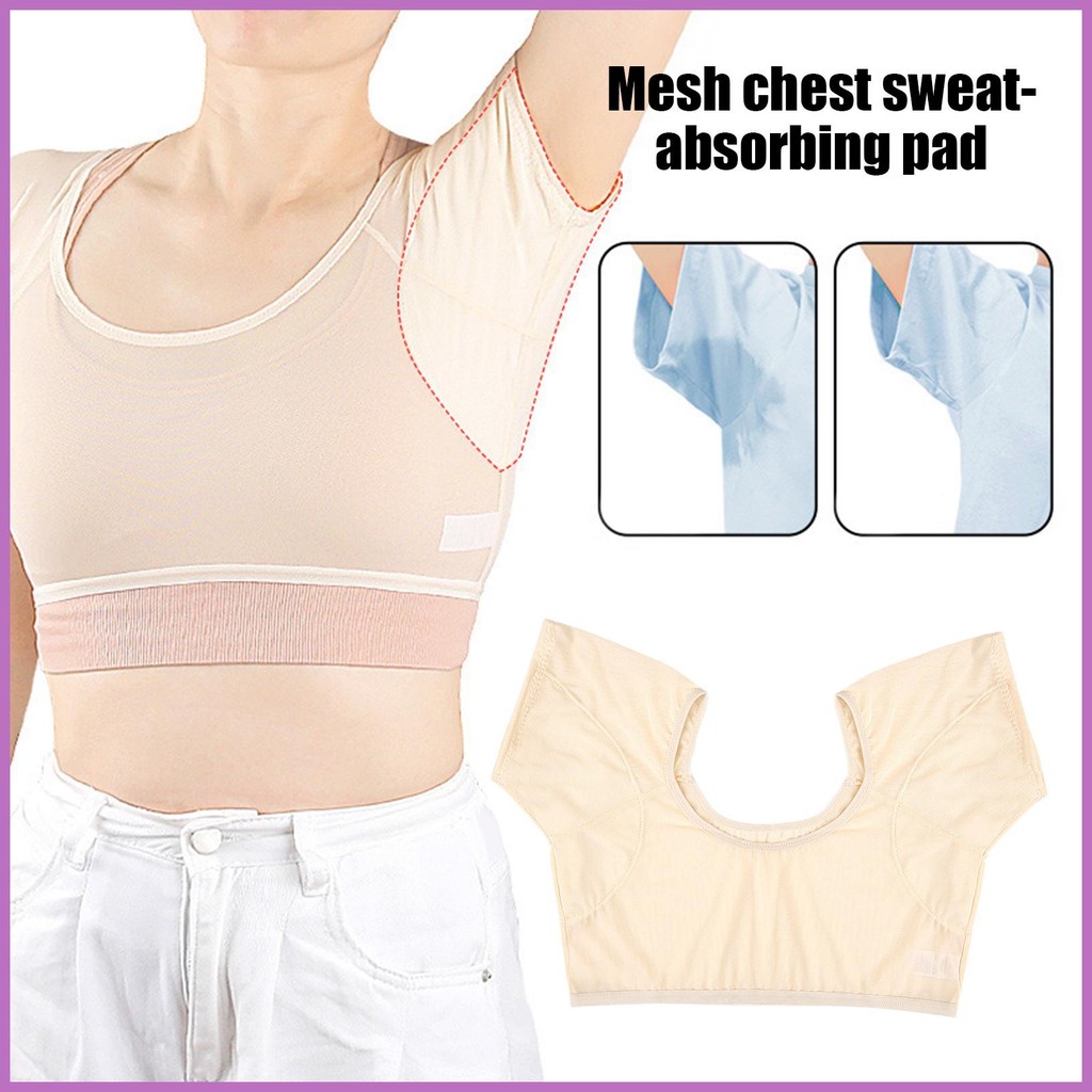 Sweat Undershirt Women Washable Underarm Sweat-Proof Pad Mesh Clothes ...