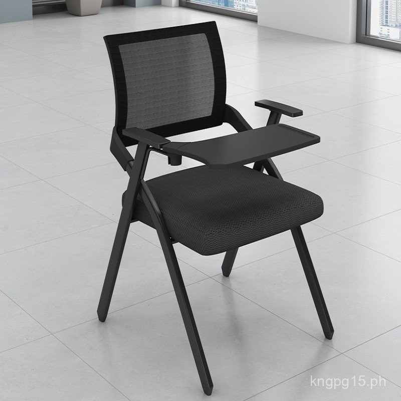 Staff Training Chair with Desk Board Foldable Conference Chair with ...
