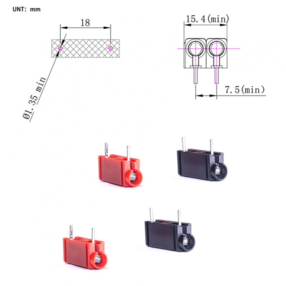 5pcs High Current 4mm Banana Socket Connectors for PCB Panel Solder ...