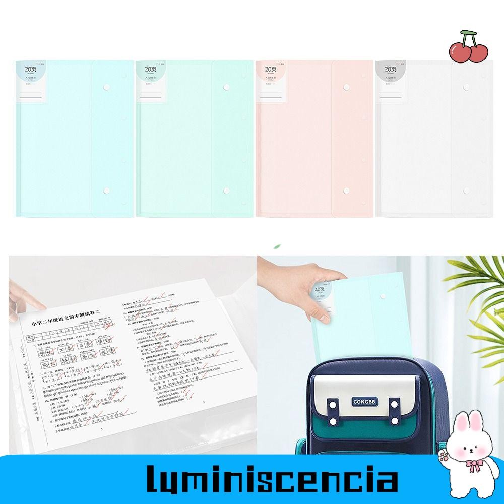 LUMINISCENCIA Test Paper Folder, Transparent Exam Folder Folded Folders ...