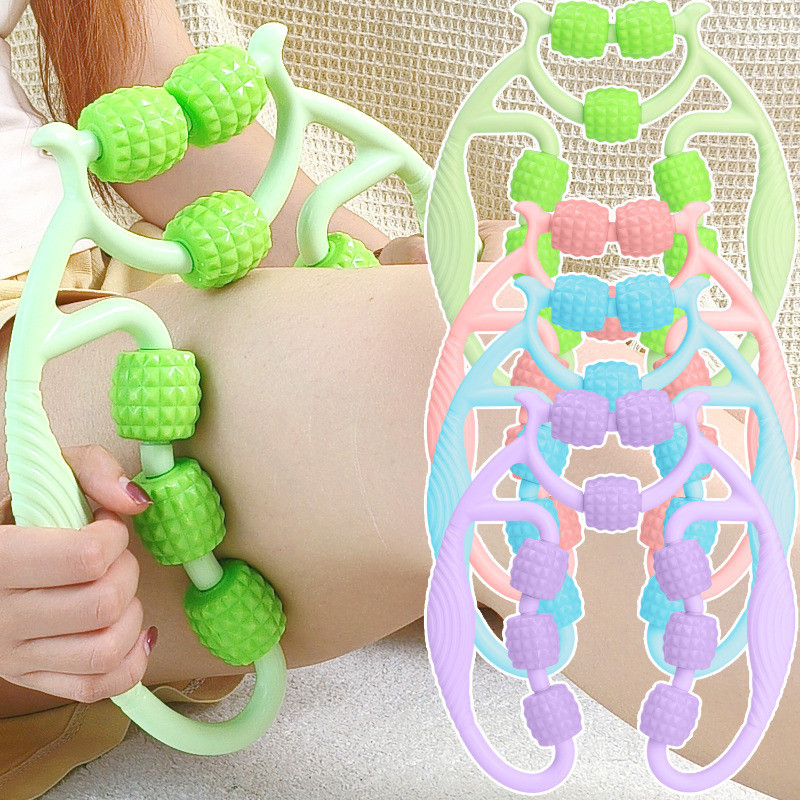 9-Wheel Handheld Body Massager Roller Clamp - For Thigh Arm Calf Neck ...