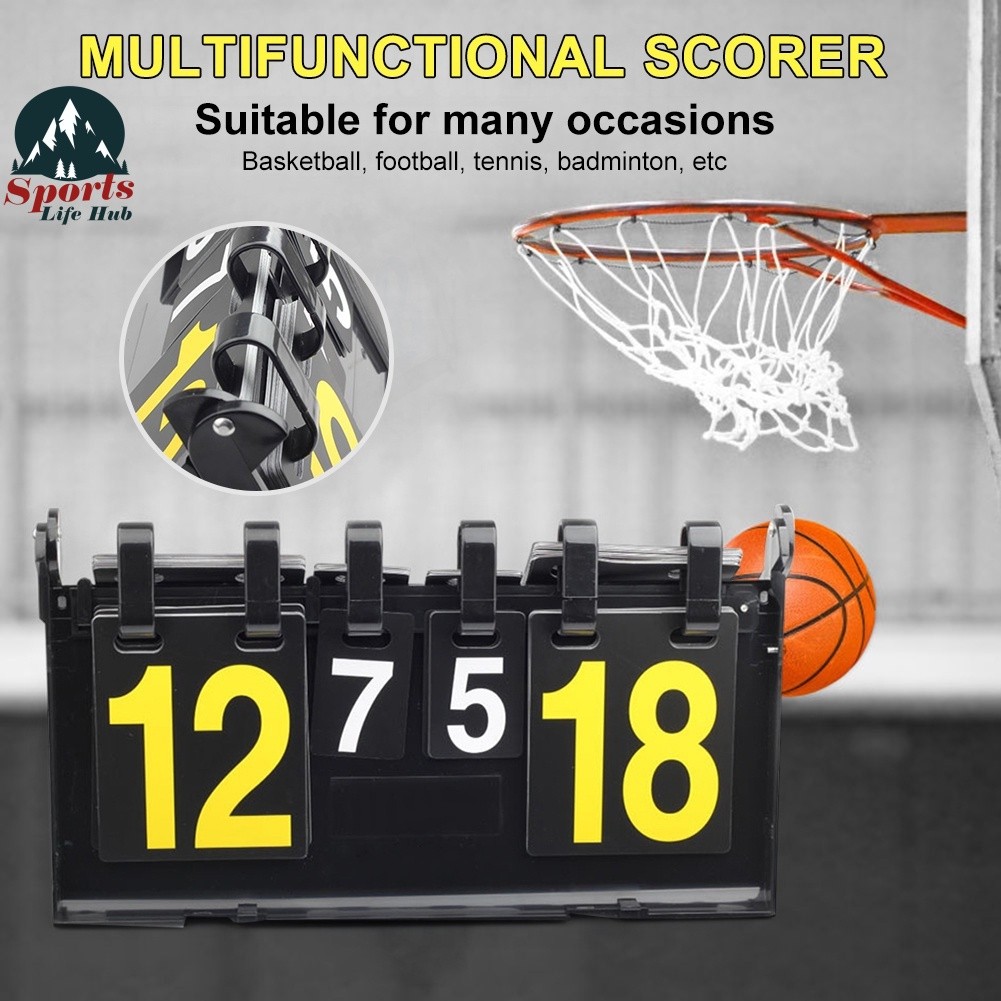 4-Digit Digital Score Board Sports Flip Card Scoreboard Basketball ...