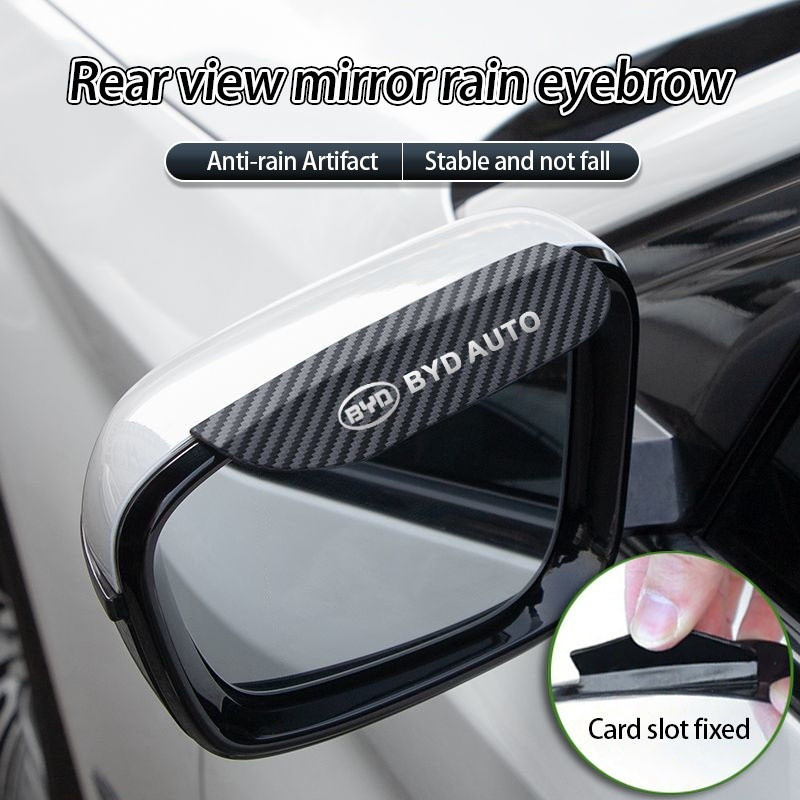 BYD Carbon Fiber Rearview Mirror Rain Eyebrow High-efficiency Rainproof ...