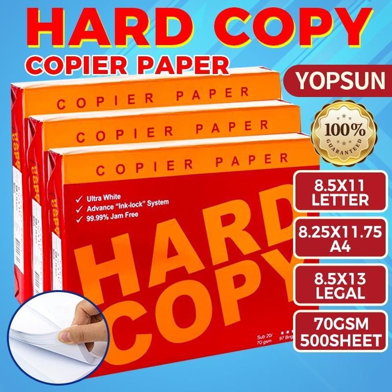 Hard Copy Bond Paper SOLD PER REAM 70gsm 500SHEETS | Shopee Philippines