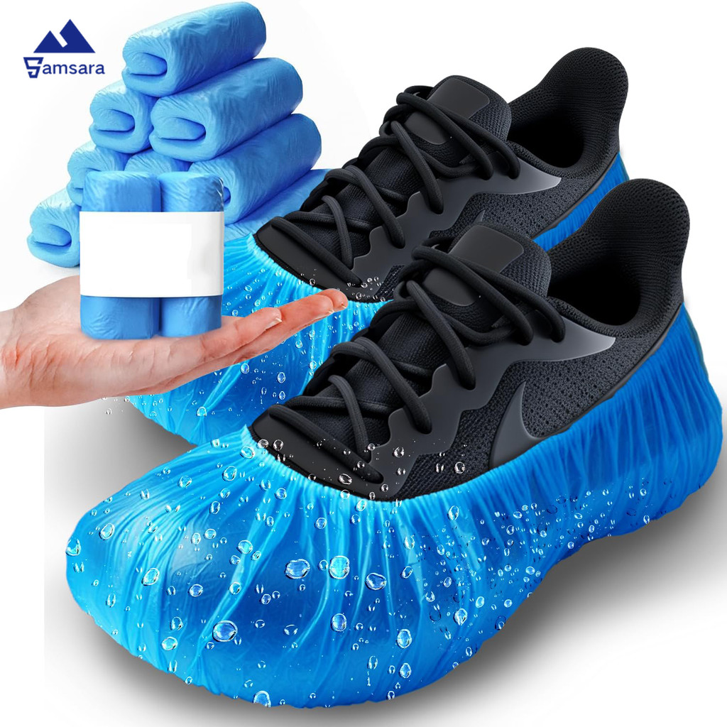 100/300/500PCS Disposable Shoe Covers Waterproof Non-Slip, Elastic ...