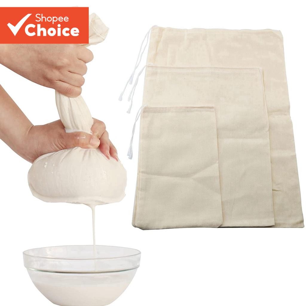 1pc Reusable Cheesecloth Nut Milk Bags Strainer Cheese Cloth Bags for ...