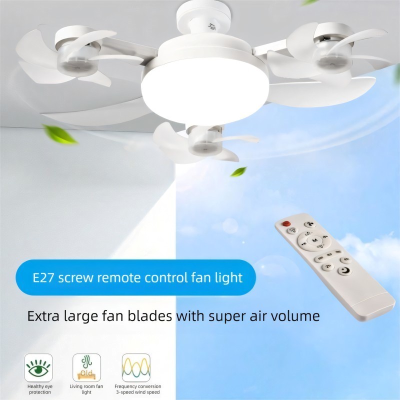 E27 Drone Fan lamp Ceiling Fan Light with Remote Control 2-in-1 LED ...