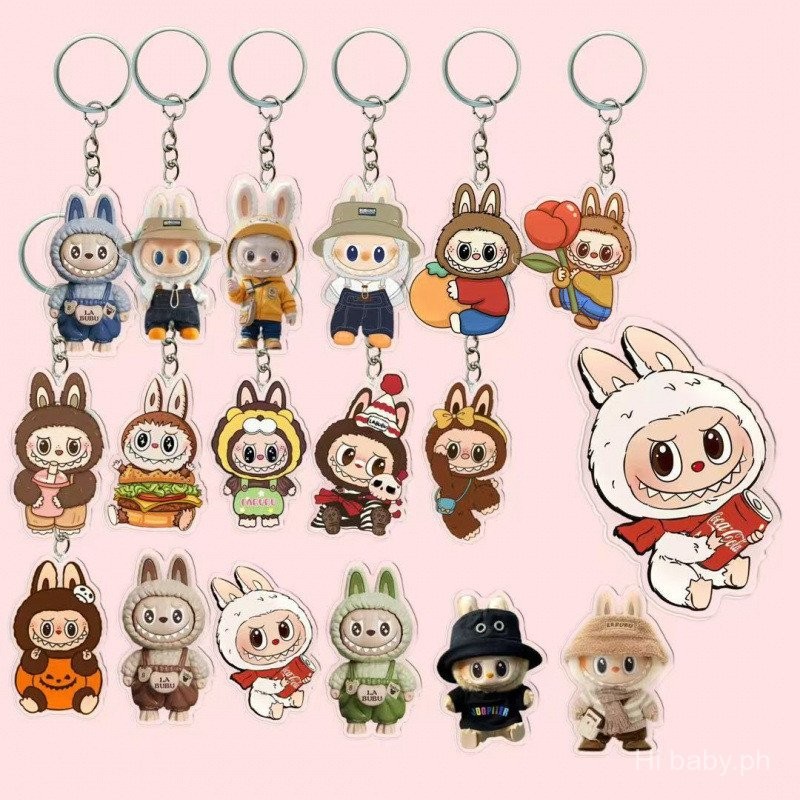 Cute Labubu Style Keychain Key Ring Backpack Pendant Daily Decoration ...