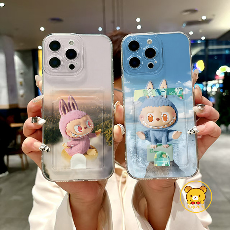 3D Labubu Card Holder Casing For Huawei Nova Y90 Y70 Plus Y60 11 10 9 8 ...
