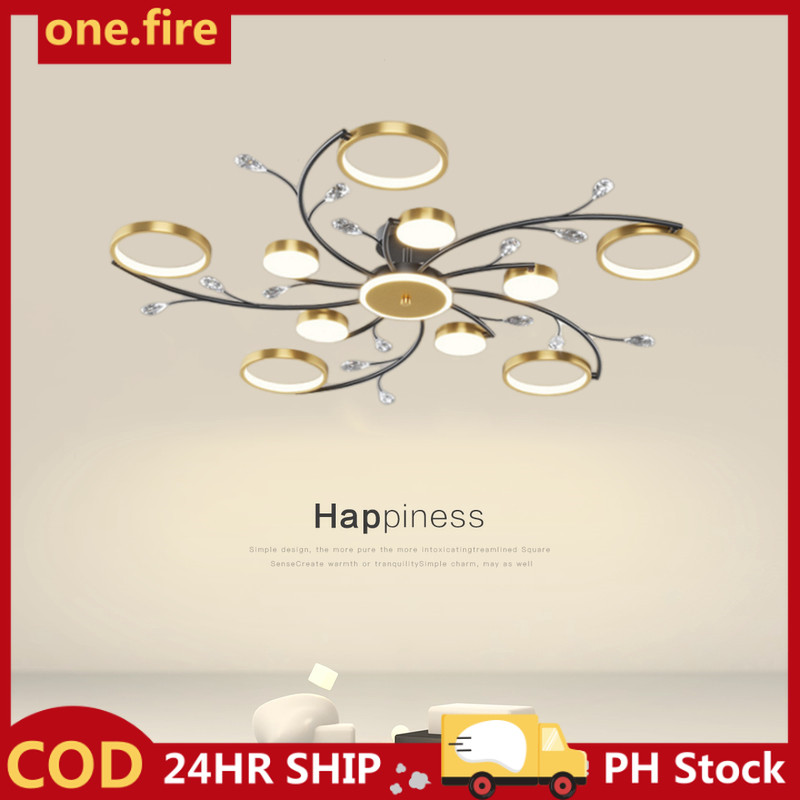 Modern Chandelier Ceiling Light Tri color for Bedroom Center Lamp ...