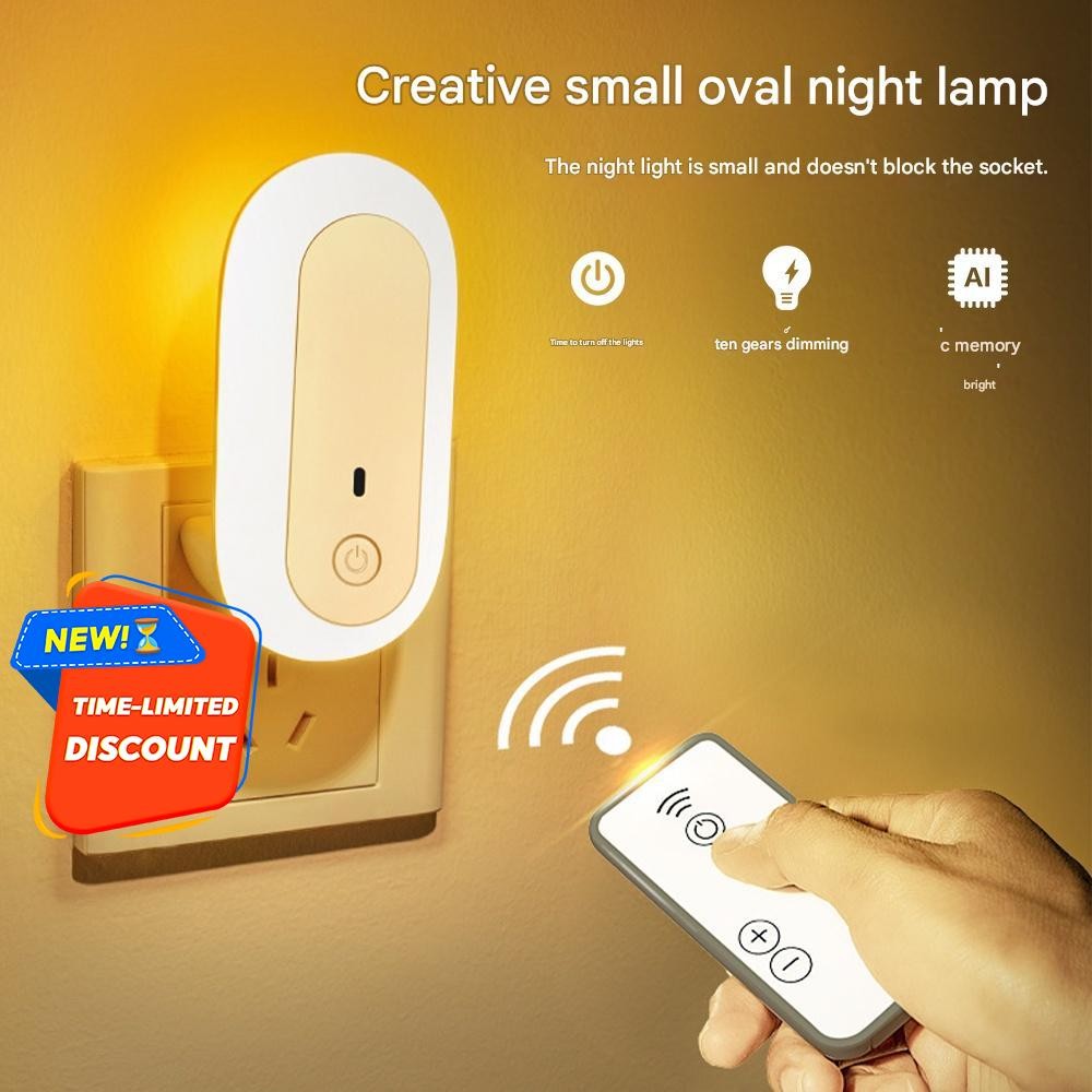 Remote-controlled bedroom light, dimmable LED light, sleep lamp, wall ...