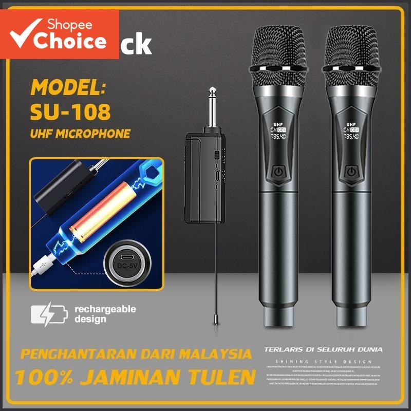 Handheld Wireless Microphone Rechargeable Microphone UHF Dynamic ...