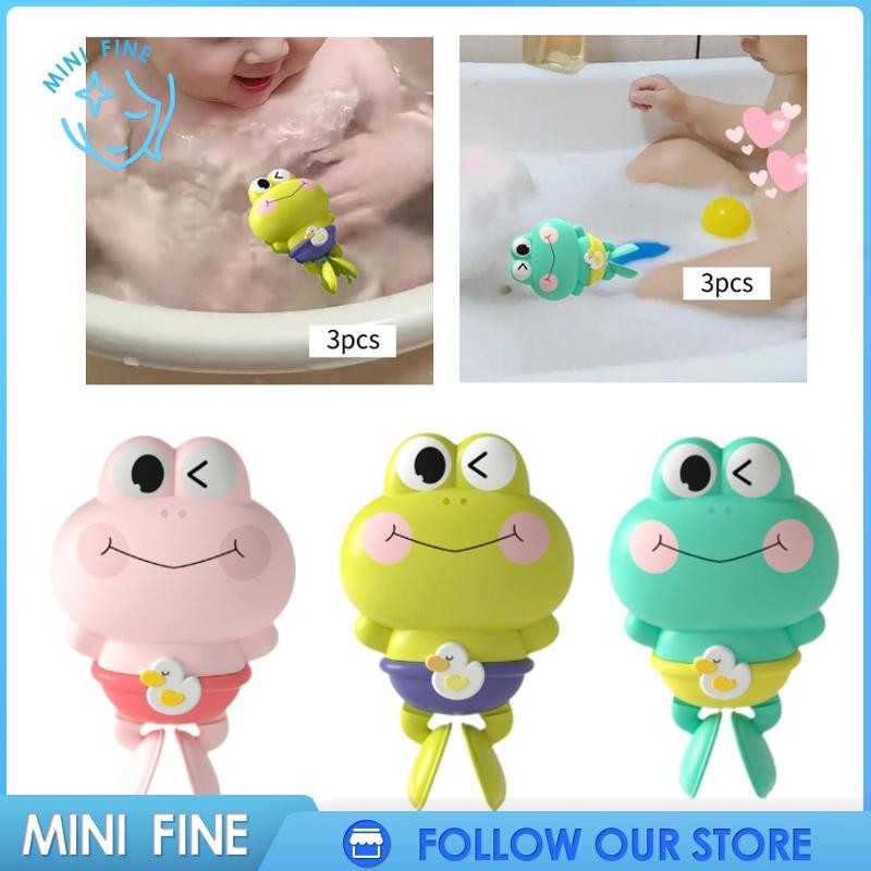 [minifine] 3x Wind up Swimming Bath Toys Cute Frogs for 1 Year Old Boy ...