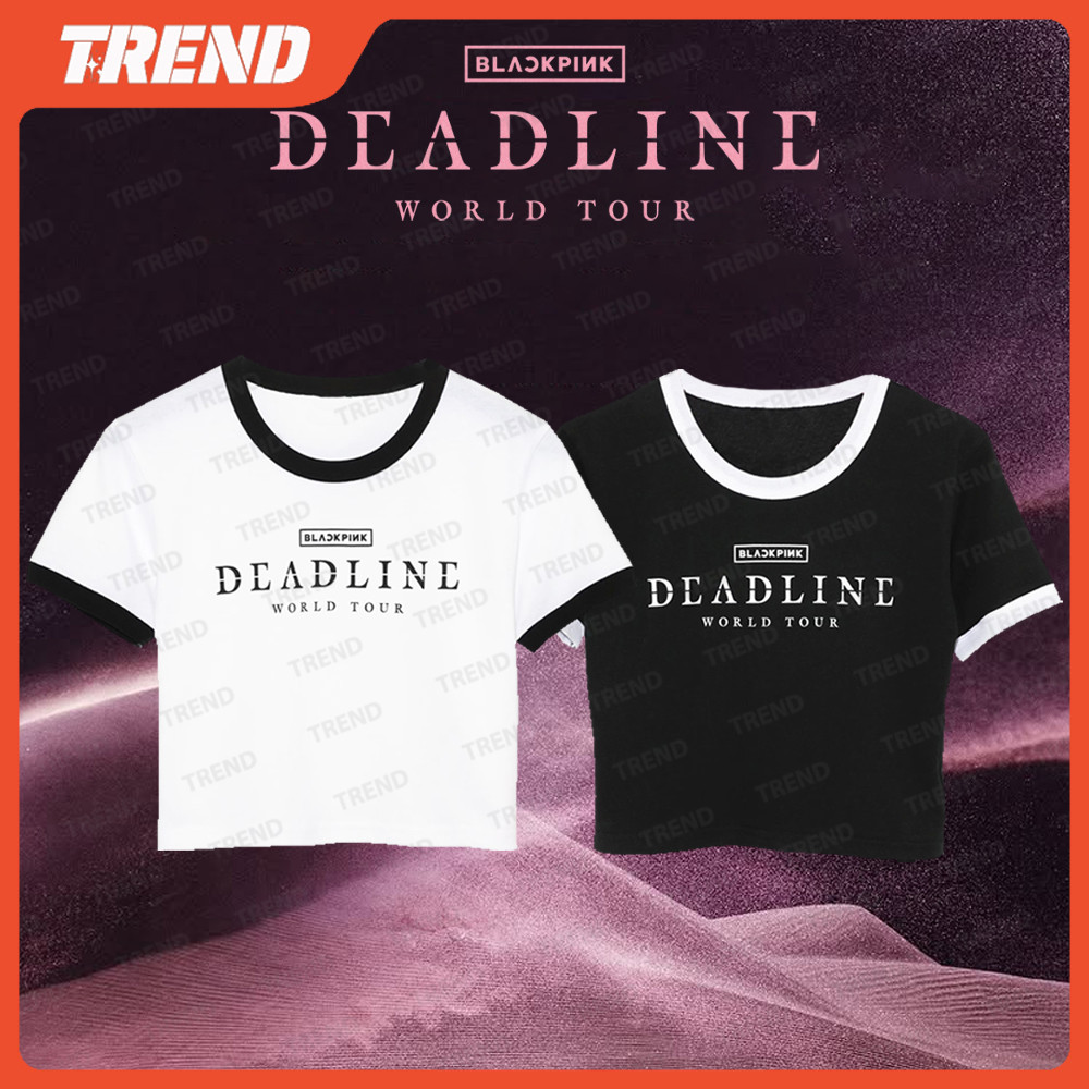 KPOP BLACKPINK 2025 DEADLINE WORLD TOUR Merch Cotton Crop T-shirt ...