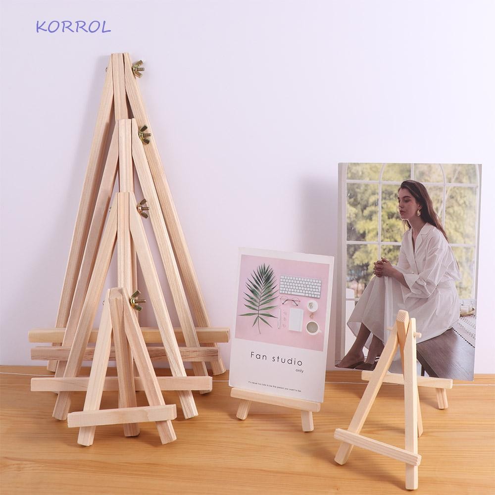 KORROL Triangle Display Stand, Painting & Sketch Portable Wood Mini ...