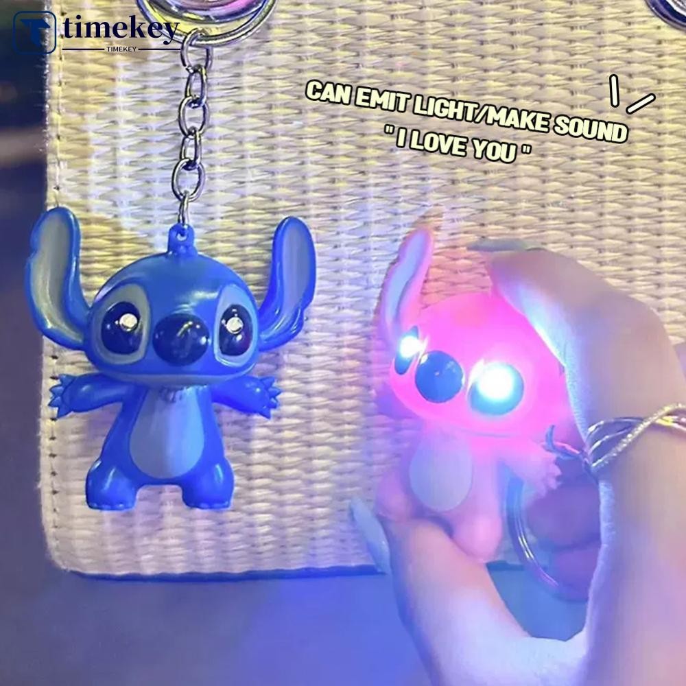 TIMEKEY Say I Love You Sound Keychain with LED Light Cartoon Key Chain ...