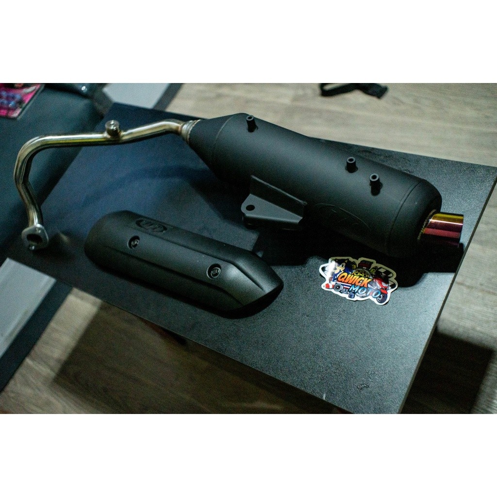 JVT pipe for Honda click black titanium tip V3 with bung sensor rev kou ...