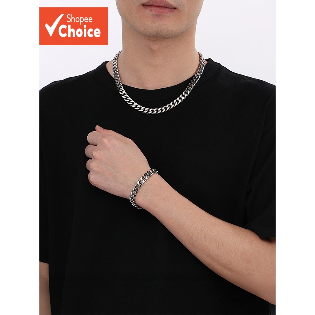Trendy Cuban Link Set for Men Hip Hop Jewelry Gift for Birthday ...
