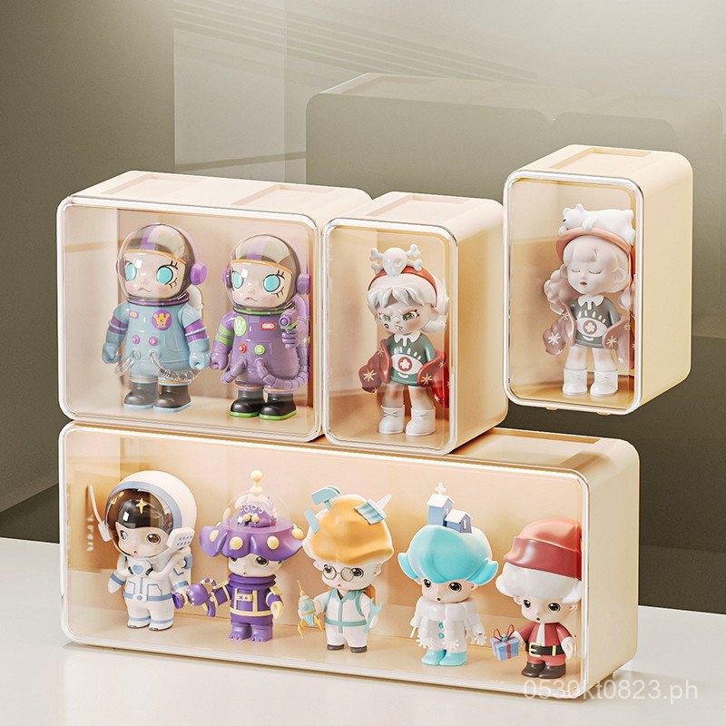 Display Stand Figurine Box Ornament Transparent Acrylic Storage Cabinet ...