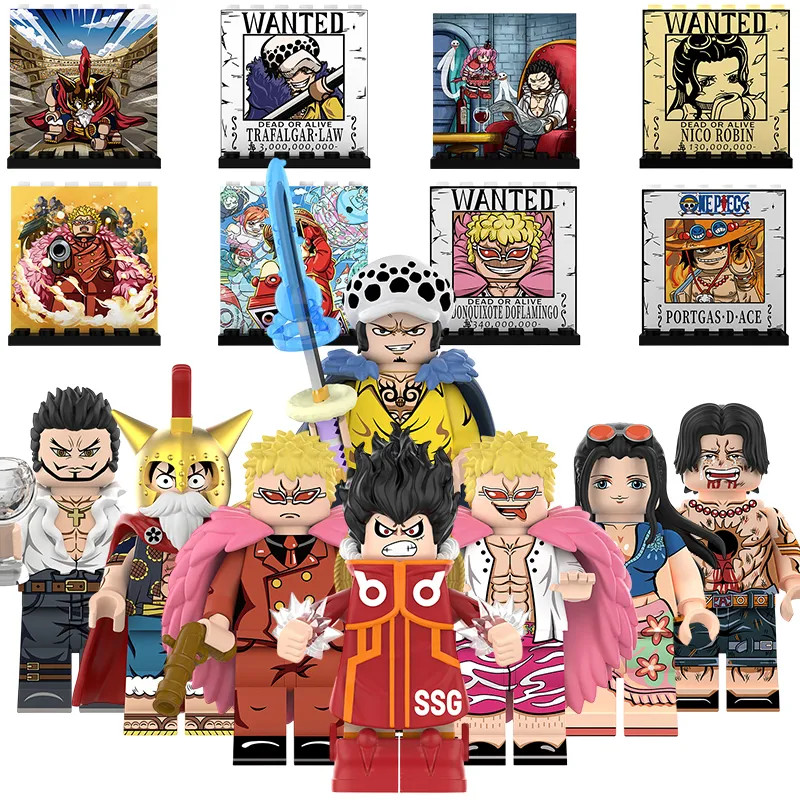 One Piece Action Figures Doflamingo Luffy Law Mihawk Nico Robin Ace ...