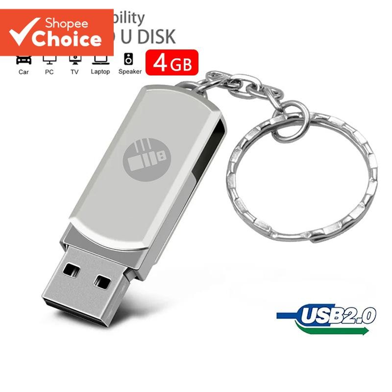 Metal USB flash drive 4GB pen drive, USB2.0 memory stick waterproof USB ...