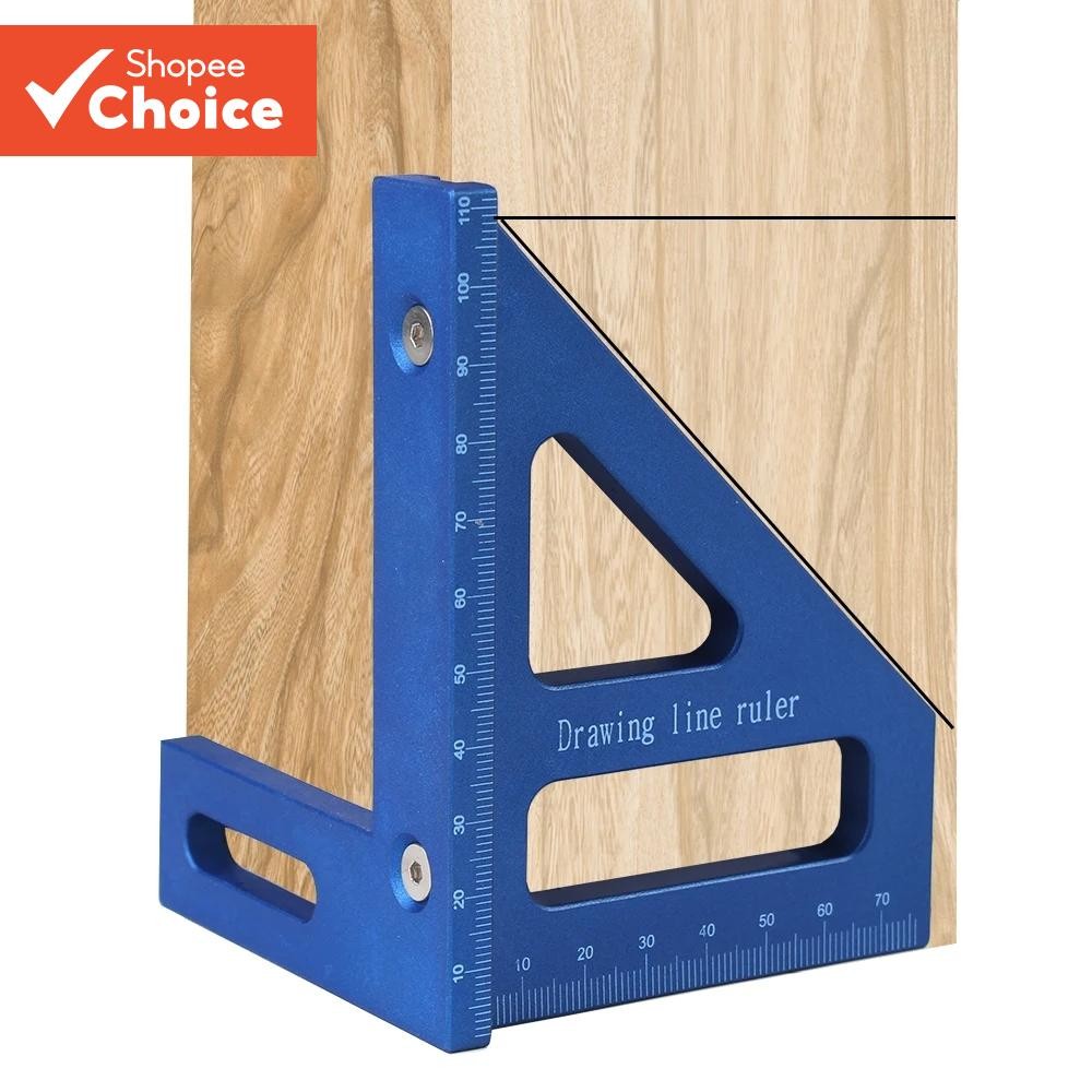 Metric 3D Multi Angle Measuring Ruler 45/90 Degree Plastic Carpentry ...