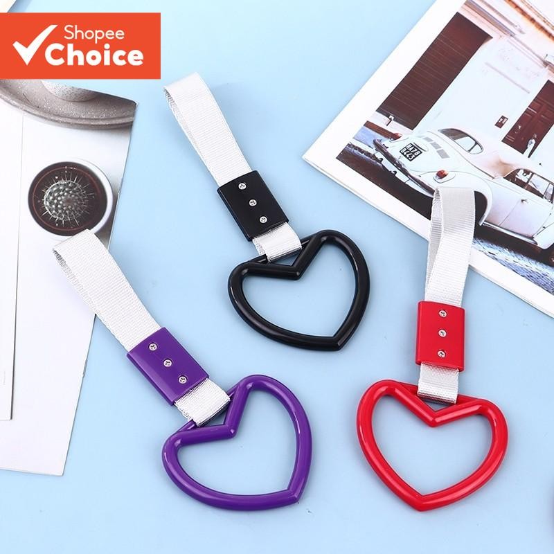 Heart-shaped Car Static Belt Decorative Warning Rings Rear Bumper ...