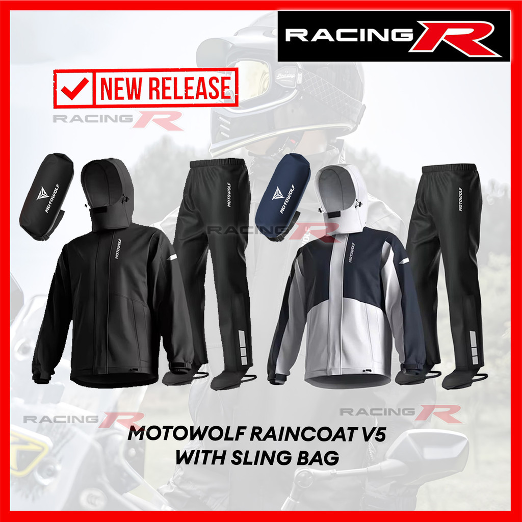 Motowolf Raincoat V5/ Rain Coat Version 5 Upgraded Rainwear, Rainstorm ...
