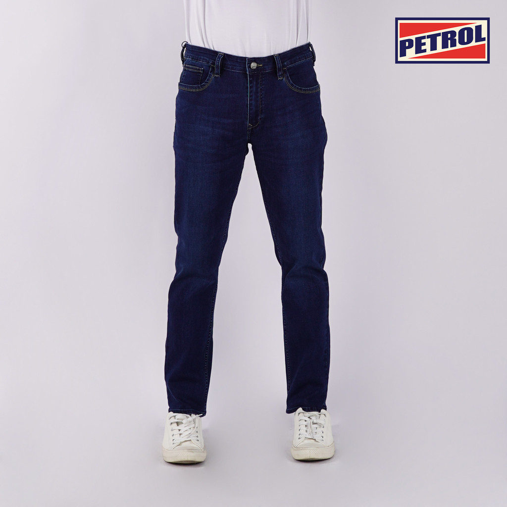 Petrol Men's Basic Denim Pants Skinny Fitting Mid-Rise 178084-U (Dark Shade) | Shopee Philippines