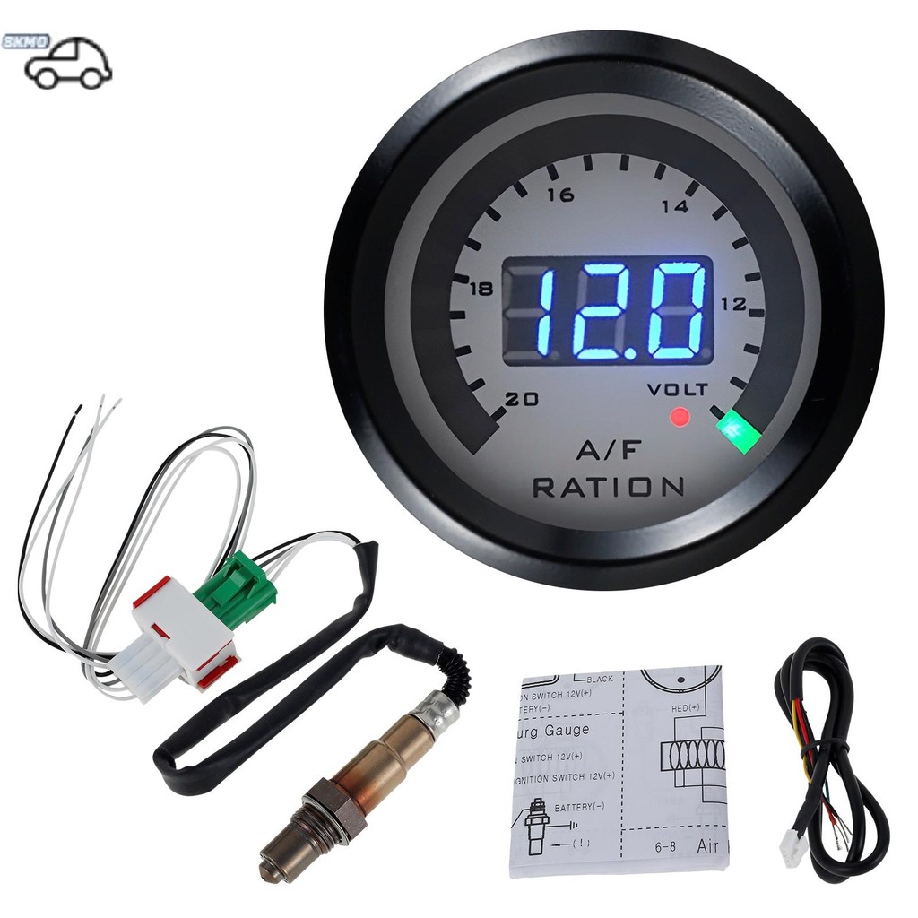 Air Fuel Ratio Gauge 52mm/2inch 12V Precise AFR Gauge Kit with O2 ...