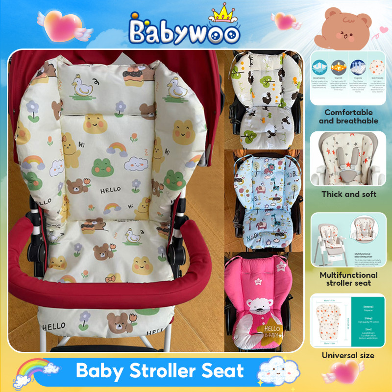 Baby Stroller Pad Cotton Cushion Pram Liner Breathable Baby Cart Pad ...